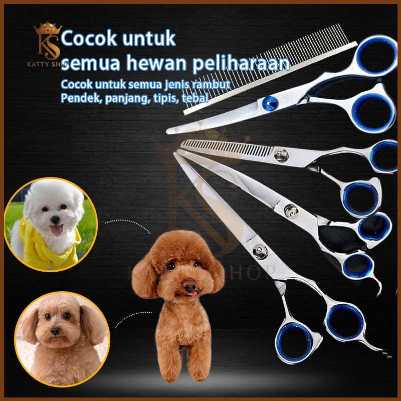 Jual Gunting Bulu Kucing Stainless Gunting Bulu Anjing Grooming Hewan ...