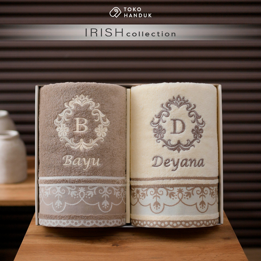 Jual Toko Handuk - Irish - Gift Hampers Handuk Couple Custom Bordir ...
