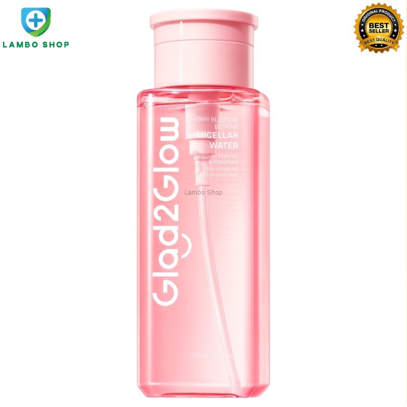 Jual [LAMBO] Glad2Glow Cherry Blossom Betaine Micellar Water 300Ml ...
