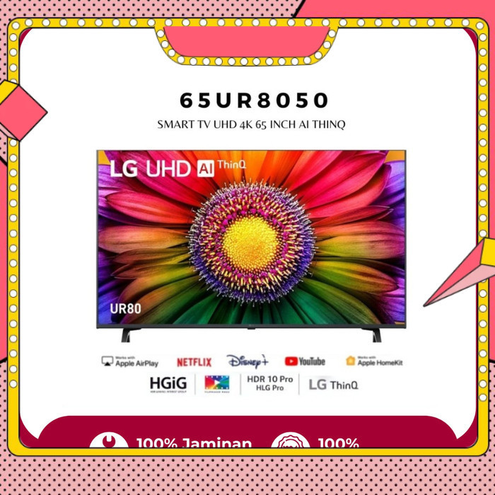 Jual LG SMART TV 65UR8050PSB 65 INCH UHD 4K WITH Al SOUND PRO | Shopee Indonesia