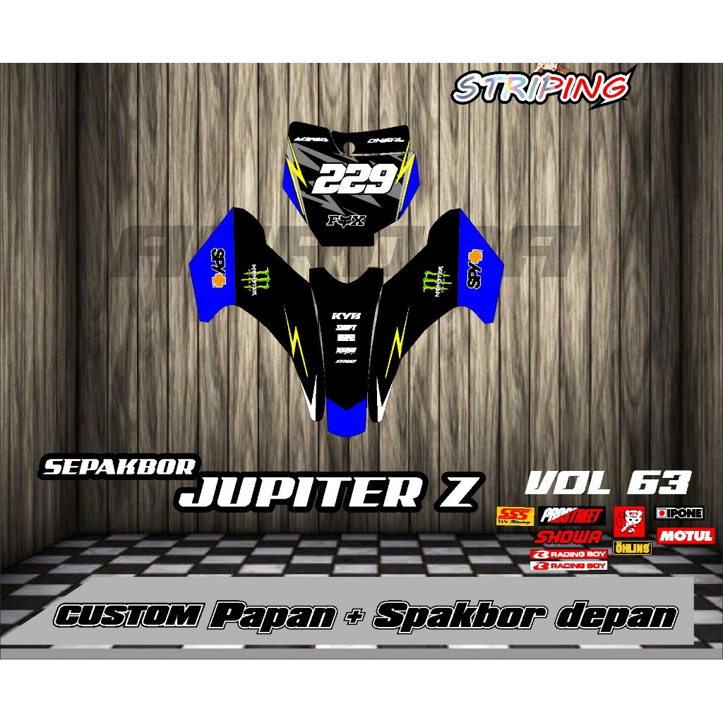 Jual (COD) Sticker terbaru decal PAPAN NOMOR START SPAKBOR DEPAN ...