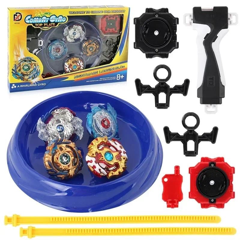 Jual Brand new bursting top toy god series set 4-in-1 two-way launcher ...