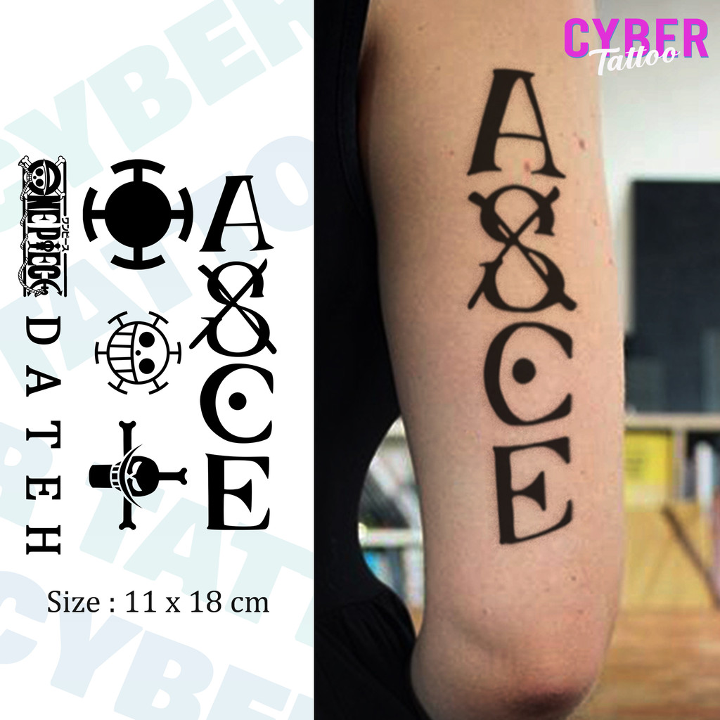 Jual Cyber Tato Fruit Ink Portgas D. Ace One Piece - Stiker Temporer, Anti Air, dan Tahan Hingga ...