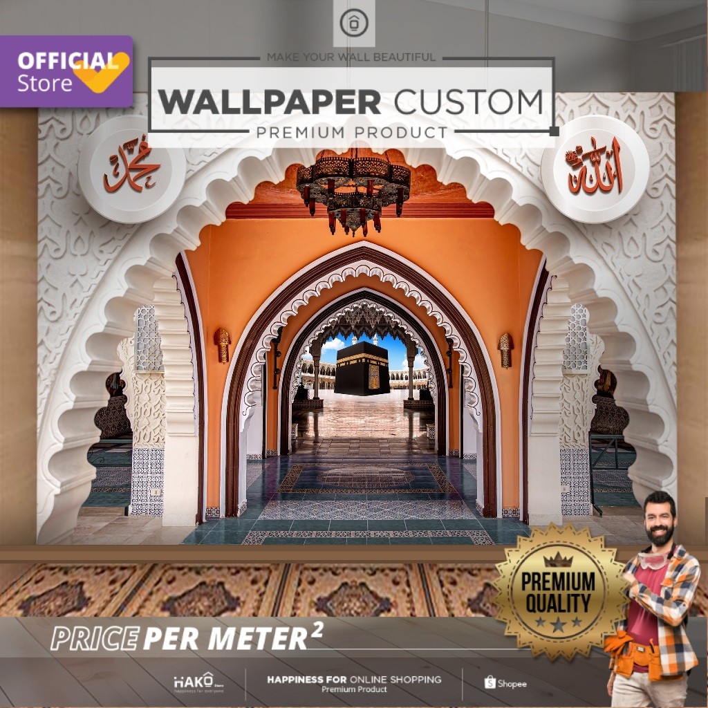 Jual Wallpaper Custom Musholla / Tempat Ibadah | Gambar Masjid, Kakbah ...