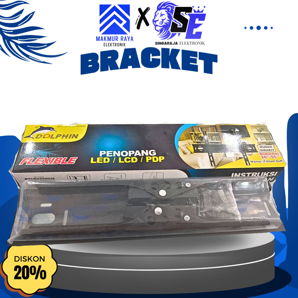 Jual Dolphin Bracket LED 26-55 - Bracket TV Kokoh untuk Layar 26-55 Inch | Shopee Indonesia