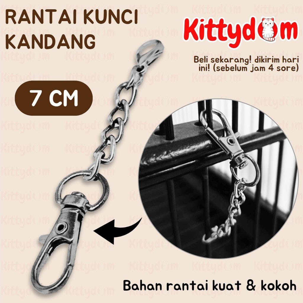 Jual KITTYDOM Rantai Kunci Sangkar Ekonomis Gembok Alat Pengunci ...