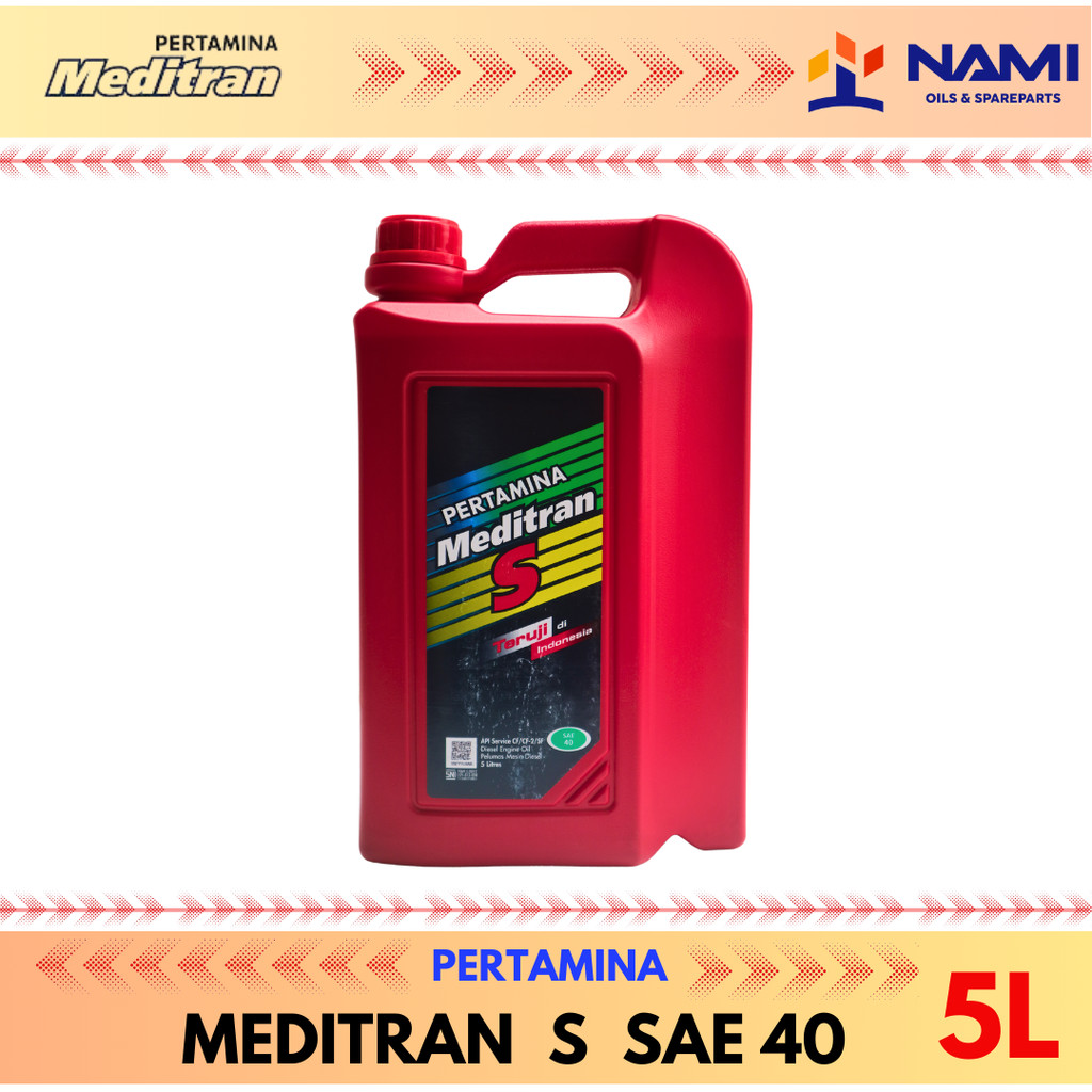 Jual *PERTAMINA MEDITRAN S SAE 40 (5L) GALON* Oli Pelumas Mesin Diesel ...