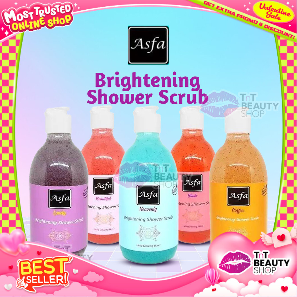 Jual Asfa Brightening Shower Scrub 300 ml | Sabun Mandi - Pink ...