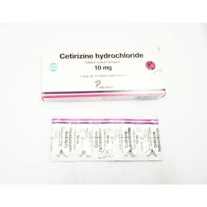 Jual CETIRIZINE HCL 10MG ISI 1 STRIP 10 TAB OGB/ANTI ALERGI ...