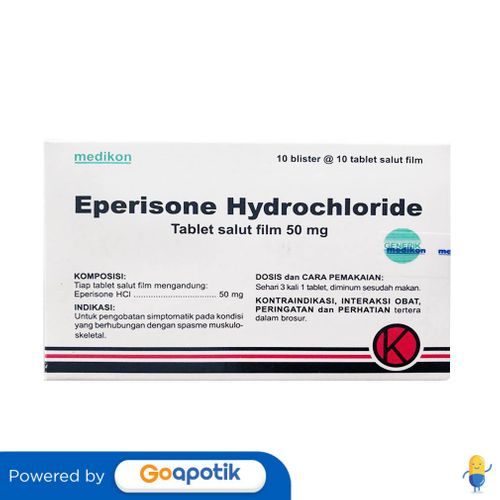 Jual EPERISONE MEDIKON 50 MG BOX 100 TABLET | Shopee Indonesia