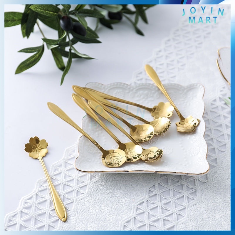 Jual Gold Sendok Teh Kopi / Coffee Spoon Mewah Elegant / Tea spoon ...