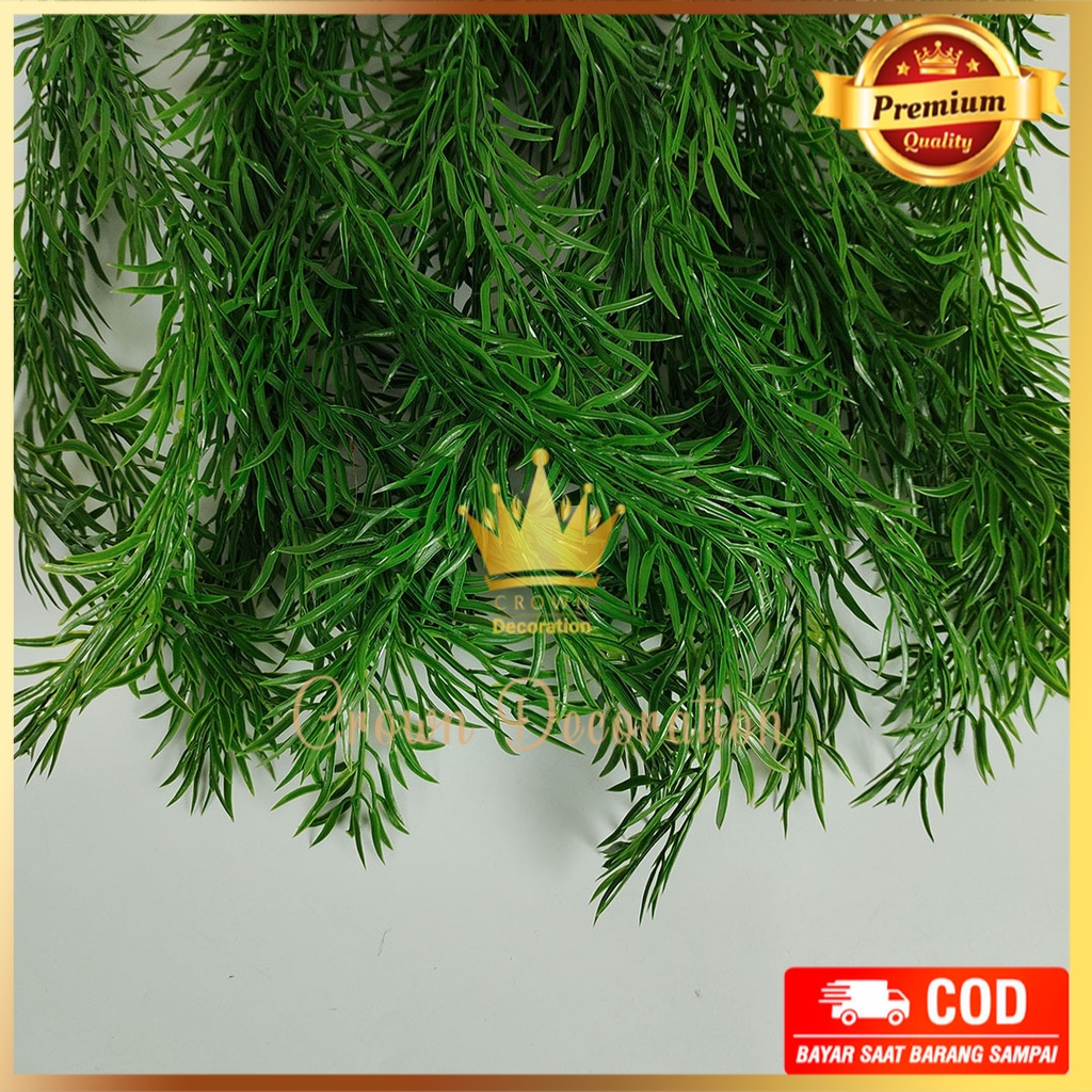 Jual Daun Juntai Lonceng Anggrek Gantung Plastik/Ekaliptus Artificial ...