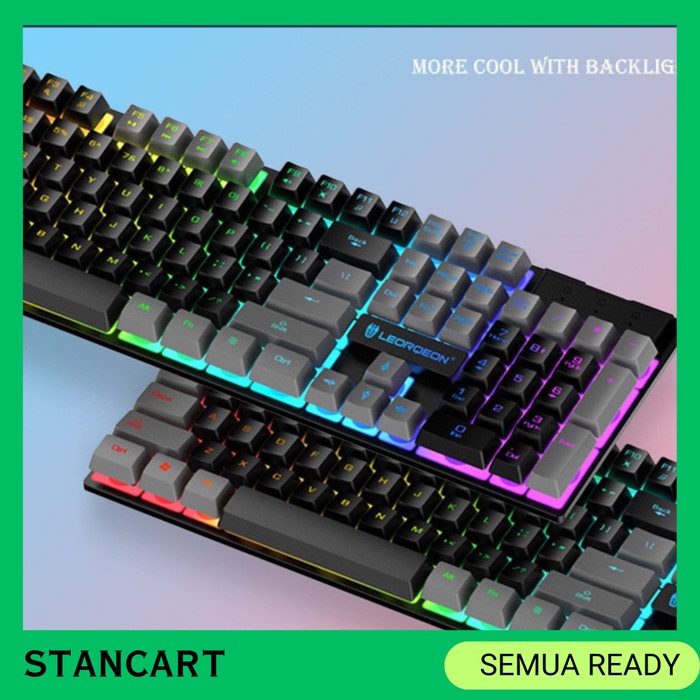 Jual STANCART Keyboard Gaming - Keyboard Mechanical Feel/RGB Backlight ...