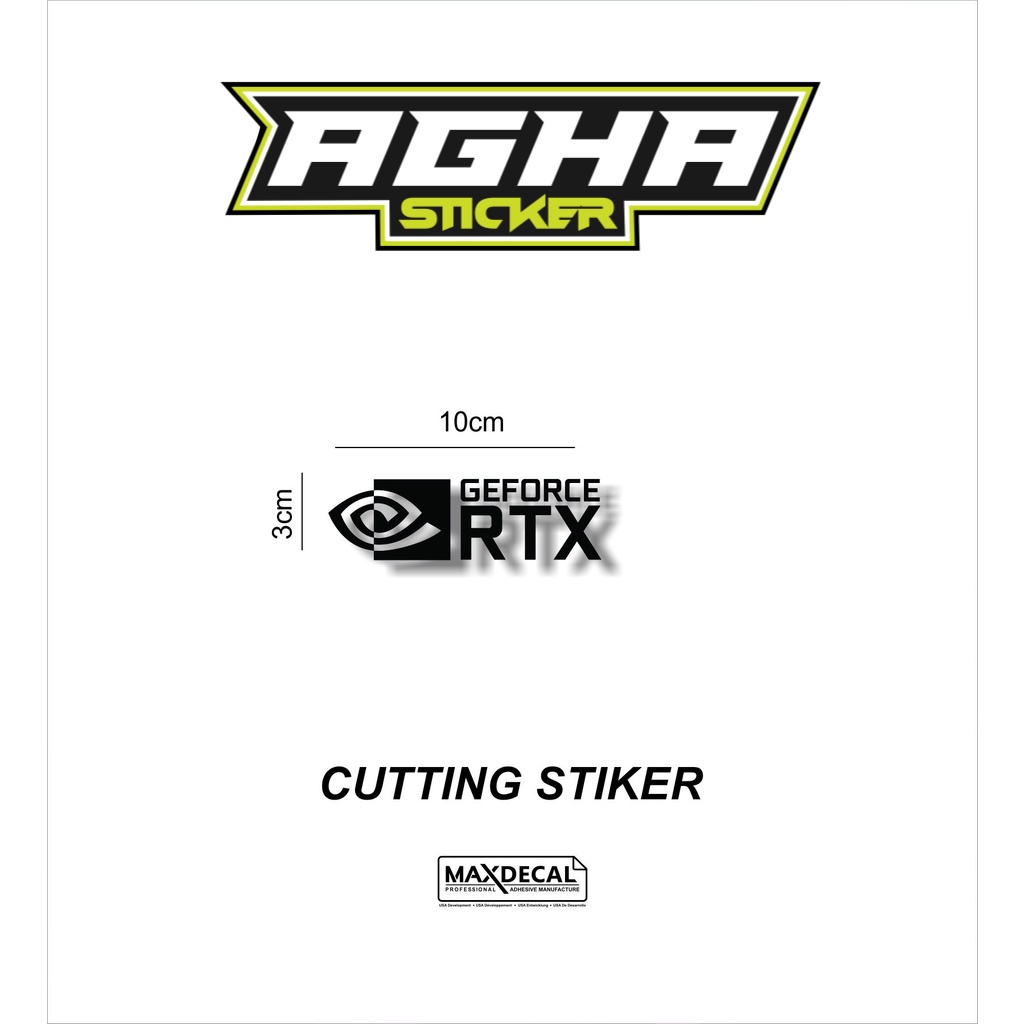 Jual STICKER CUTTING STIKER NVIDIA GEFORCE RTX | Shopee Indonesia