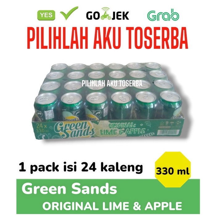 Jual GREEN SANDS ORIGINAL Lime & Apple KALENG CAN 330 ml - ( HARGA 1 ...