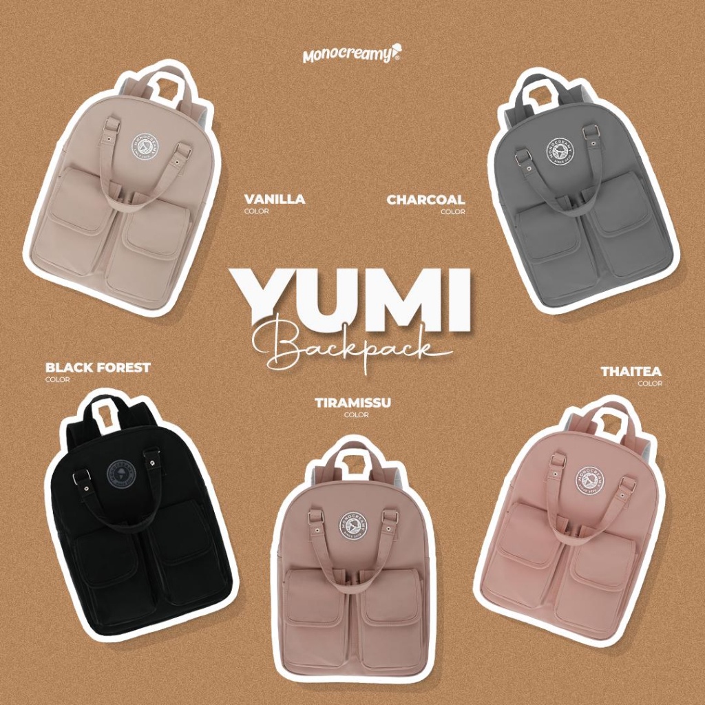 Jual Monocreamy Warna Thai Tea | Yumi Backpack Tas Fungsional Ransel ...