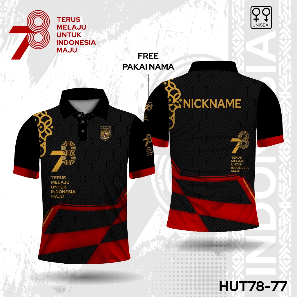 Jual Jersey polo hut kemerdekaan ri ke 78 baju 17an kaos dirgahayu indonesia 2023 Best Seller ...