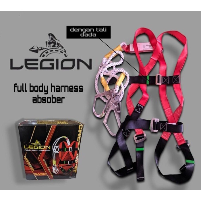 Jual Full Body Harness Legion ABSORBER With Tali Dada Double Big Hook | Shopee Indonesia
