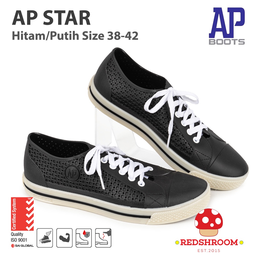Jual Sepatu Kets AP STAR Hitam Putih AP Boots Fashion Casual Lokal ...