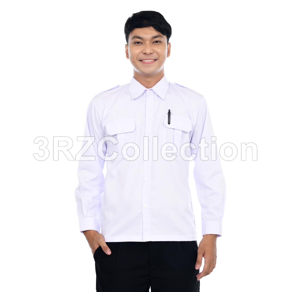 Jual Kemeja Putih Pns Baju pdh Putih Baju atasan putih Pns pria lengan ...