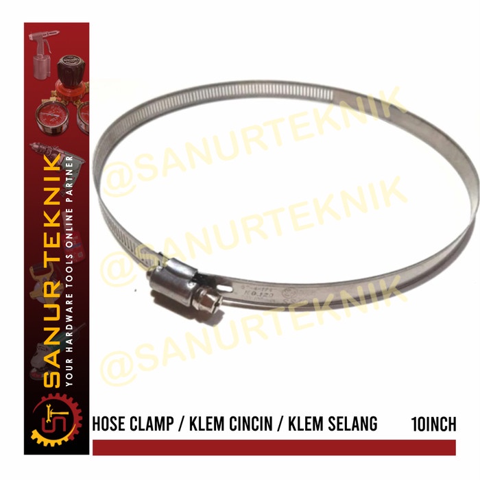 Jual Hose Clamp / Klem Cincin / Klem Selang 10" 1in 10 inch 10inch ...