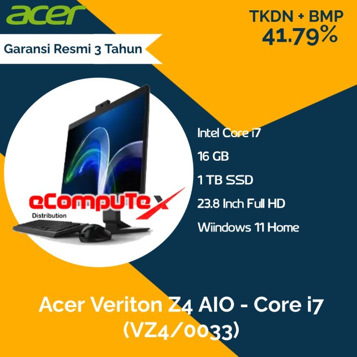 Jual PC AIO Acer Veriton Z4 (VZ4/0033) i7-12700 16GB 1TB GARANSI RESMI ...