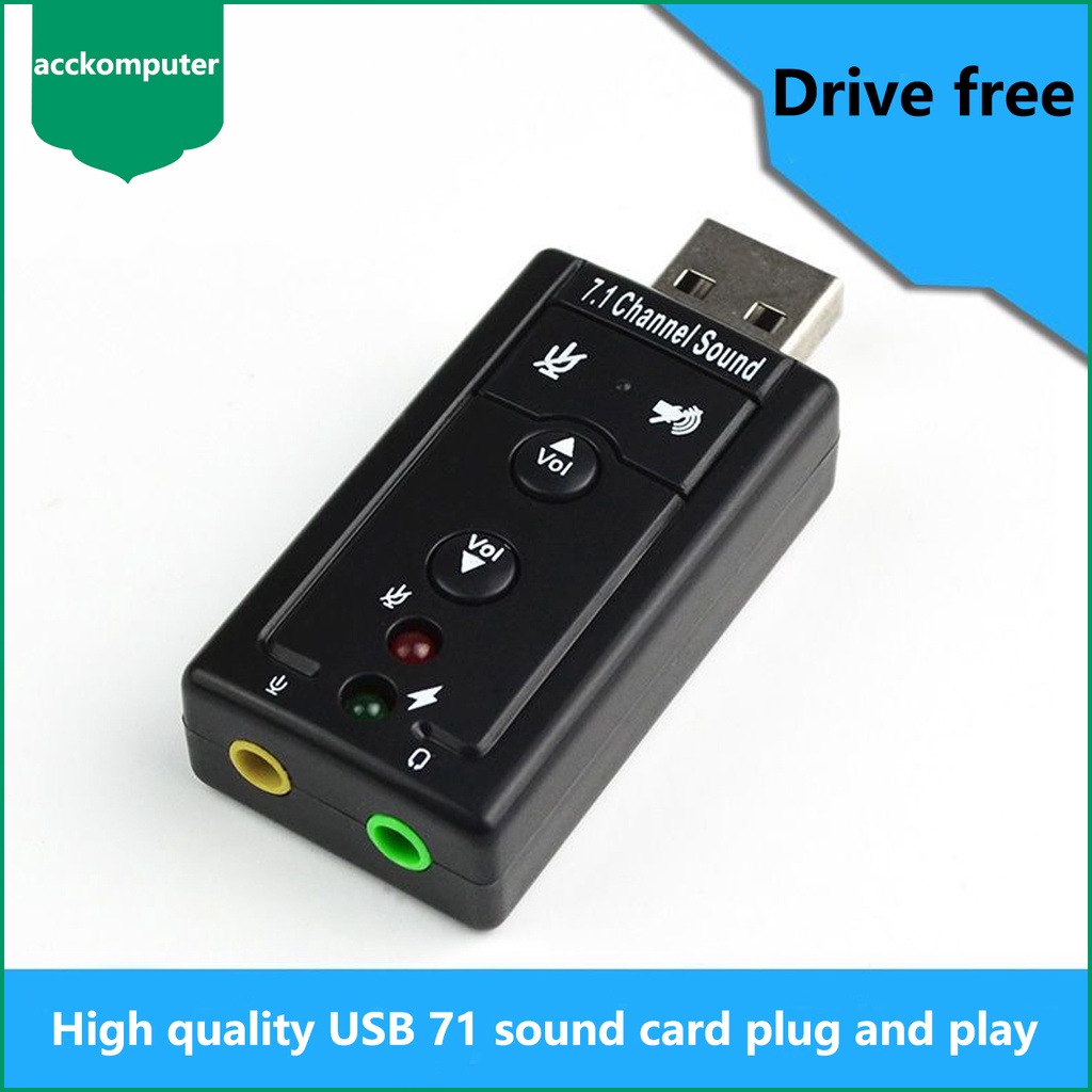 Jual (accesorisnouse2547)USB 7.1 Channel Sound/komponen komputer /USB ...