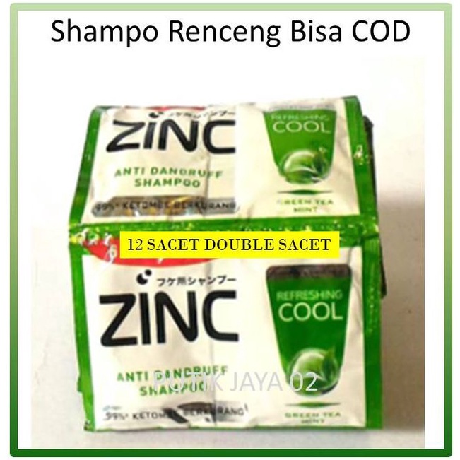 Jual Sampoo Zinc Shampoo Double Sachet Anti Dandruff Refreshing Cool 1 ...