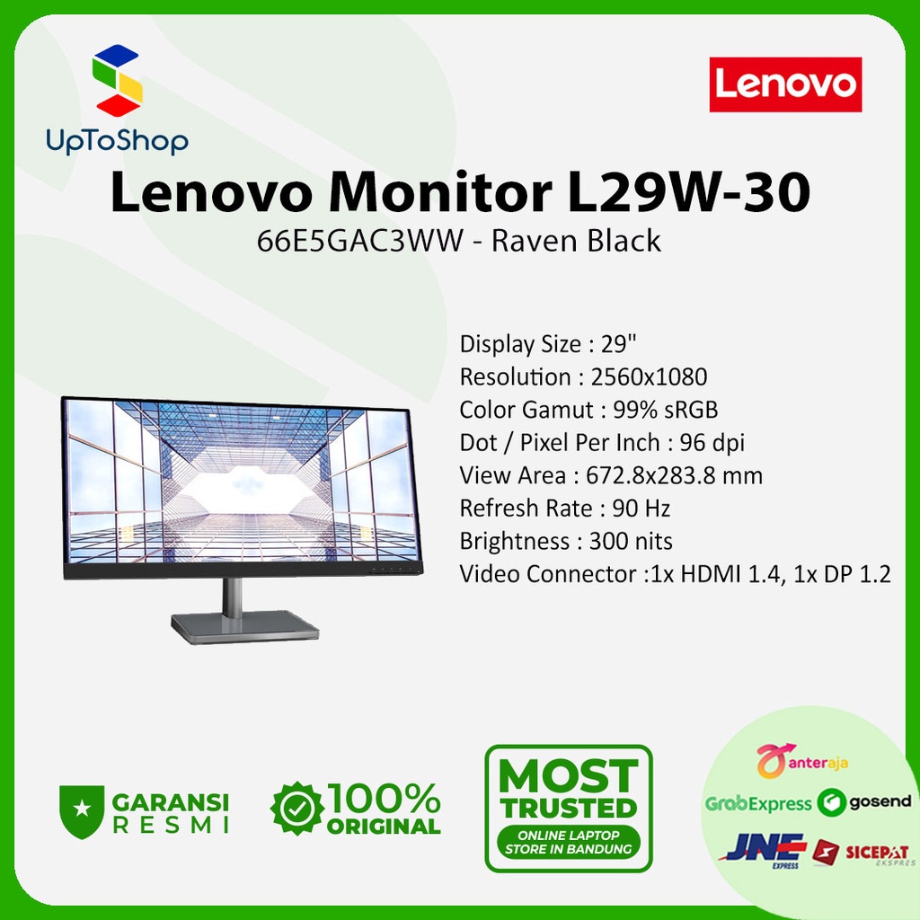 Jual Lenovo Monitor L29w-30 29 inch 300 nits 99% sRGB | Shopee Indonesia