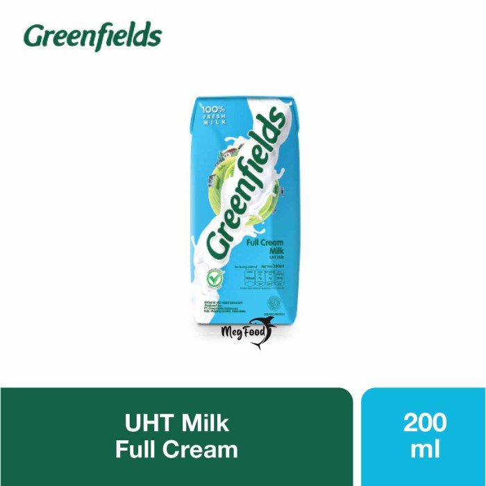 Jual Susu UHT Greenfields Full Cream 200ml x 32 (1 Karton) | Shopee Indonesia