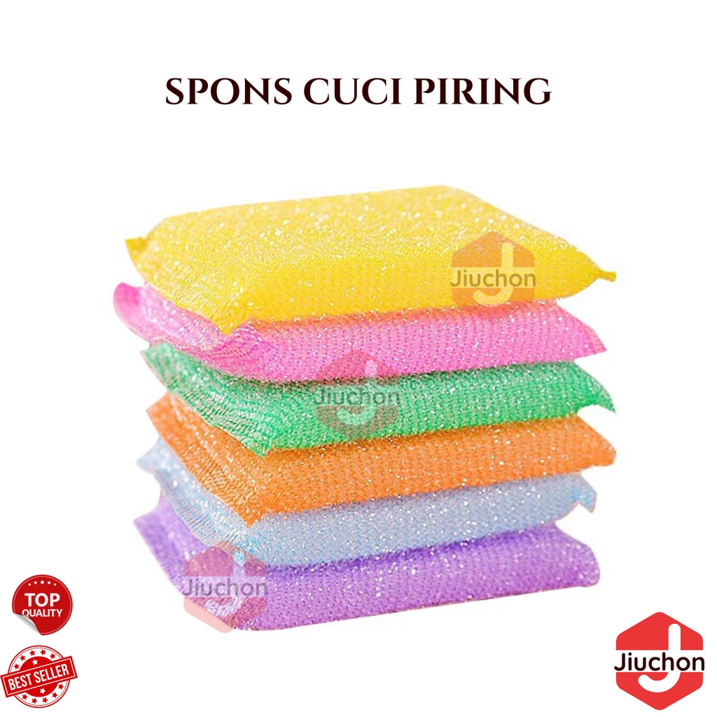 Jual JIUCHON SPON CUCI PIRING SERBAGUNA / SPONGE CUCI PIRING / SPONS ...