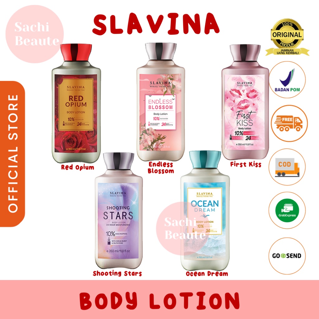 Jual SLAVINA BEAUTY INSIDE YOU BODY LOTION RED OPIUM ENDLESS LOVE FIRST ...