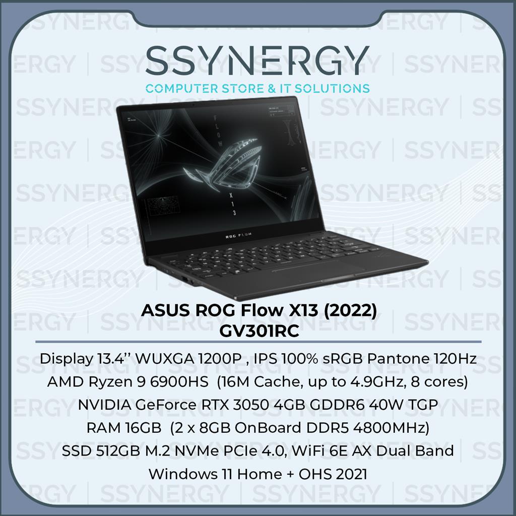 Jual ASUS ROG Flow X13 GV301RC -R935A6T-O R9 6900HS 16GB 1TB RTX3050 ...