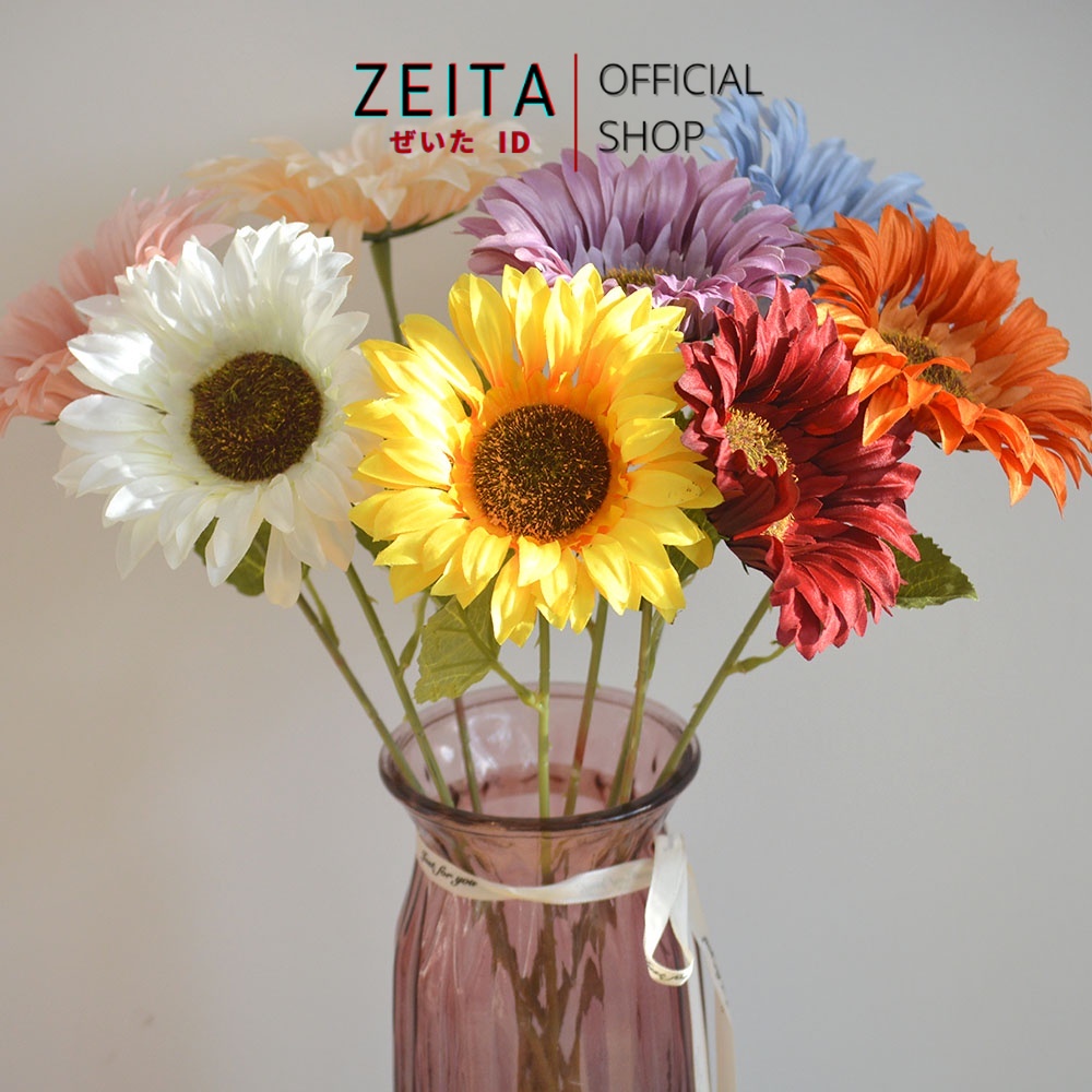 Jual Zeita - KANIGARA 50cm Artificial Bunga Matahari 1 Cabang Bunga ...