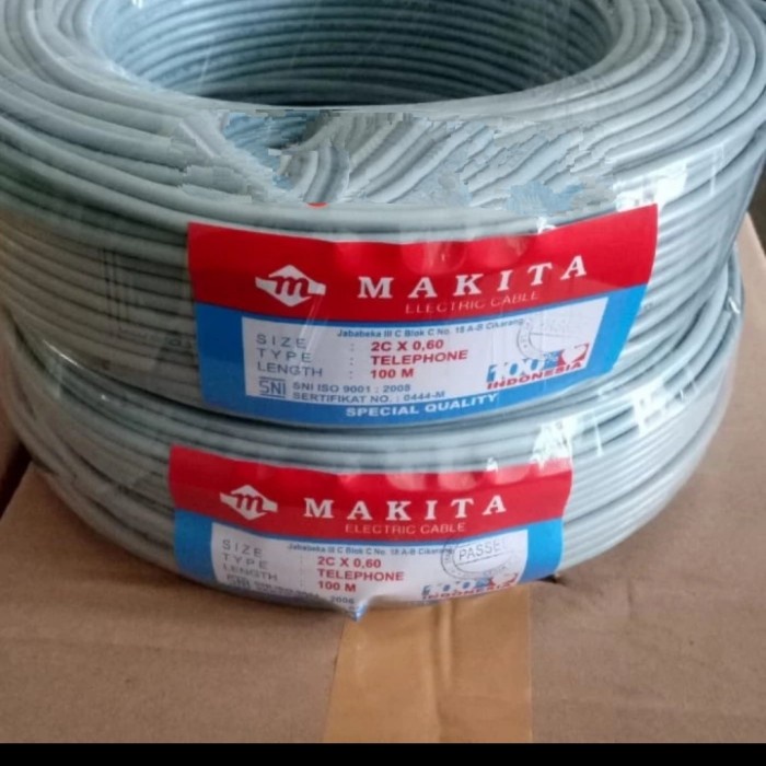 Jual KABEL TELEPON 1 PAIR ISI 2 MAKITA 100 METER | Shopee Indonesia