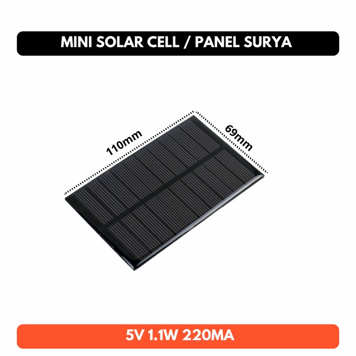 Jual Solar Cell Panel 5v 110x69mm 220mA Pembangkit Listrik Tenaga Surya ...