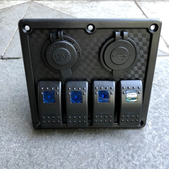 Jual switch panel 4 saklar. toggle switch. winch | Shopee Indonesia