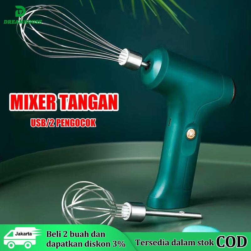 Jual Mixer Tangan Mini Tanpa Kabel USB Rechargeable Hand Mixer 2 ...