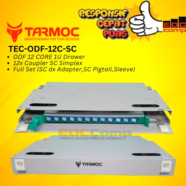 Jual Fiber Optic ODF/OTB 12 Core SC Lengkap Rackmount | ODF 12C SC (SC ...