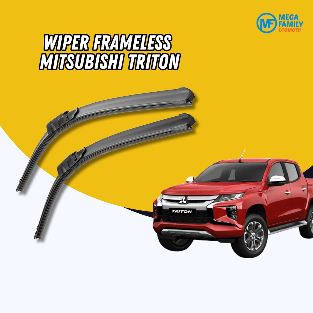 Jual Wiper Mobil Mitsubishi Triton - Model Frameless Soft (2Pcs) 1 Set ...