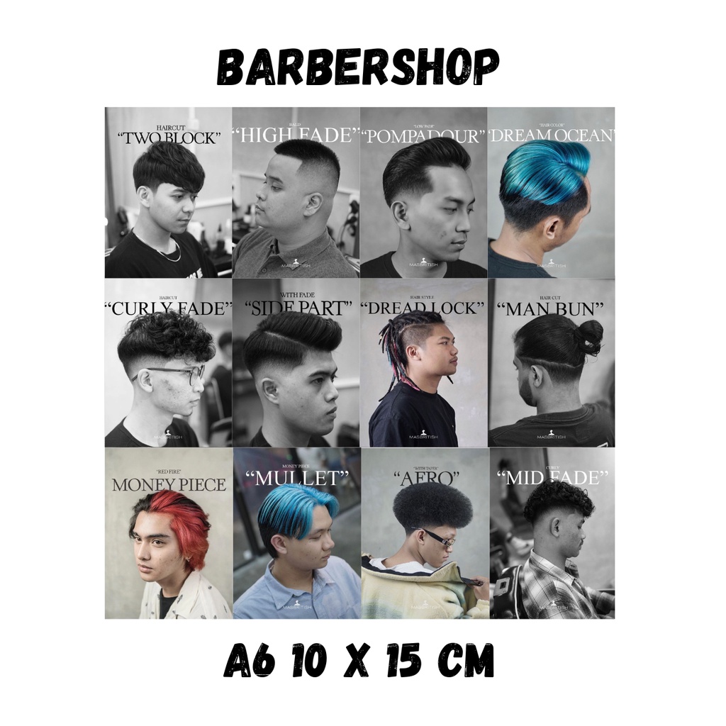 Jual Poster Dinding Pangkas Cukur Rambut dan Barbershop isi 48pcs ...
