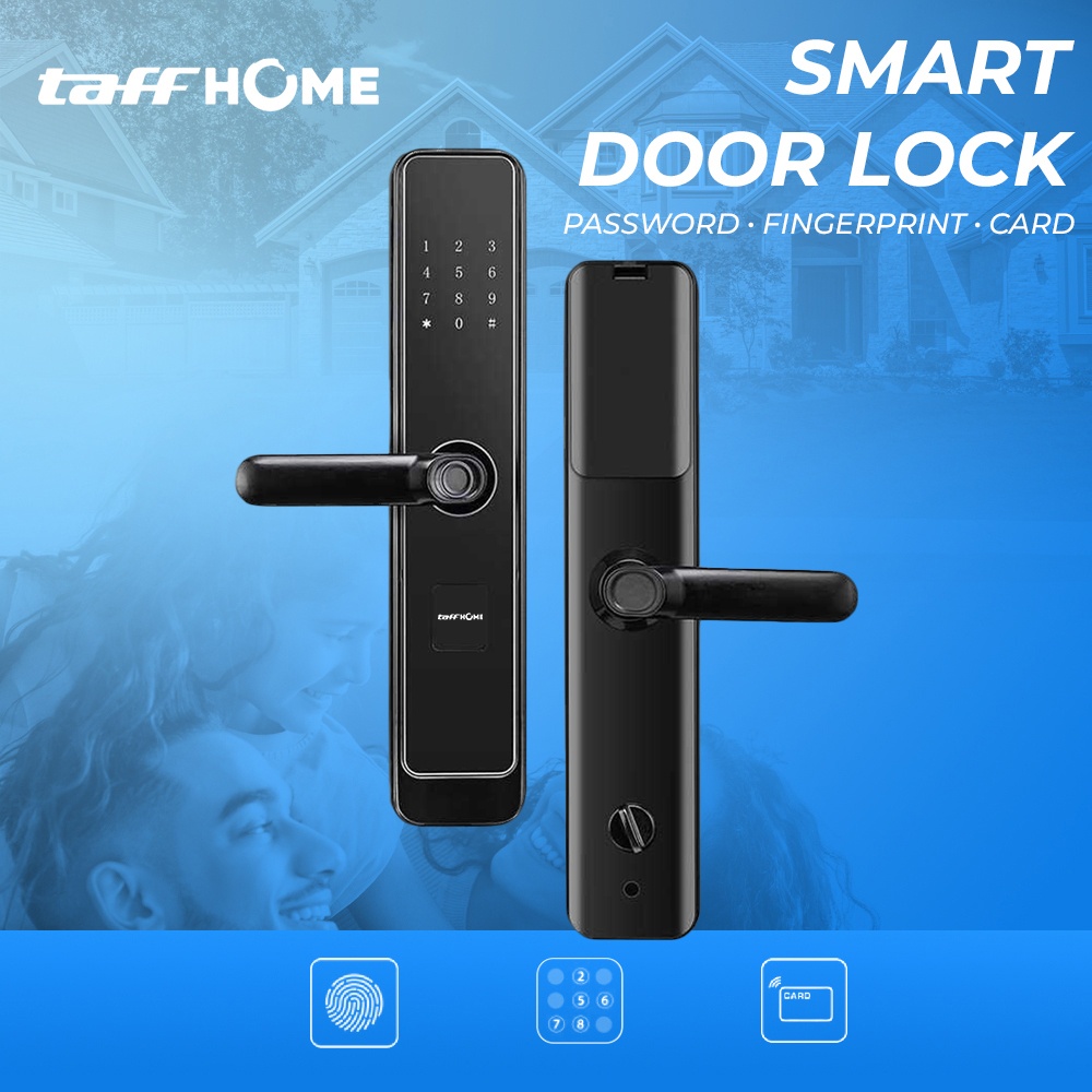 Jual TaffHOME Smart Door XR24 Sistem Pintu Pengaman Password Fingerprint Card XR24 | Shopee ...