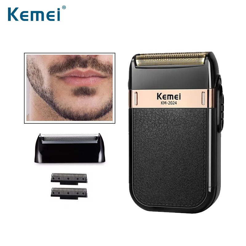 Jual Alat Cukur Kumis Dan Jenggot Botak Recharger Shaver Kemei KM 2024 | Shopee Indonesia