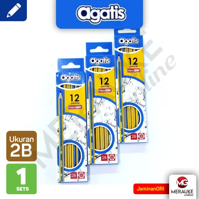 Jual Pensil AGATIS Neopex 2B Per Pack Isi 12 Pcs | Shopee Indonesia