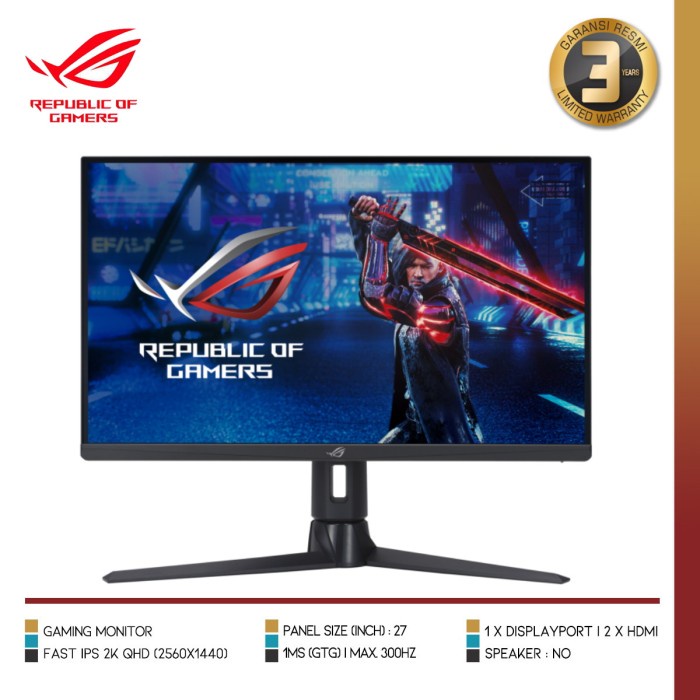 Jual ASUS ROG Strix XG27AQMR | Gaming Monitor 27” WQHD 300Hz 1ms G-Sync ...