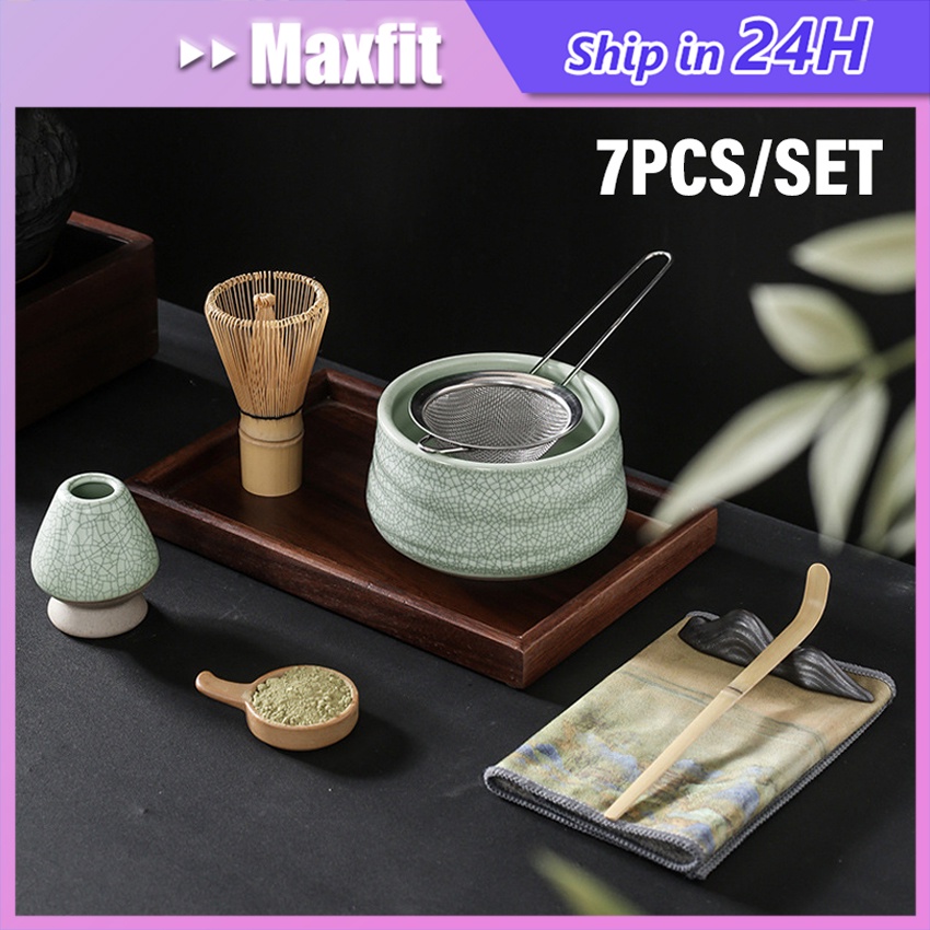 Jual 7Pcs Alat Matcha Making Set Matcha Bowl Keramik / Pengaduk Matcha ...