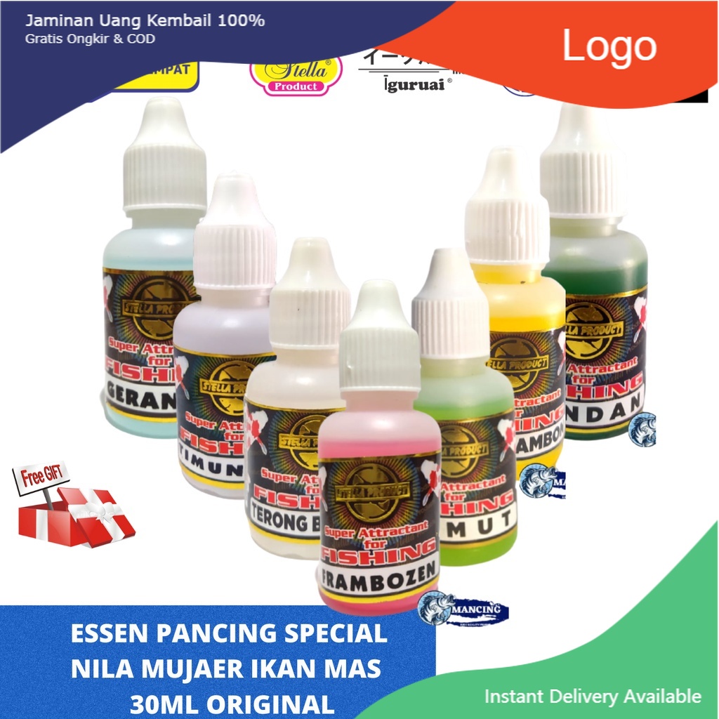 Jual Essen Nila Lele Mujair Ikan Mas Patin Aneka Aroma Lengkap 30ml ...