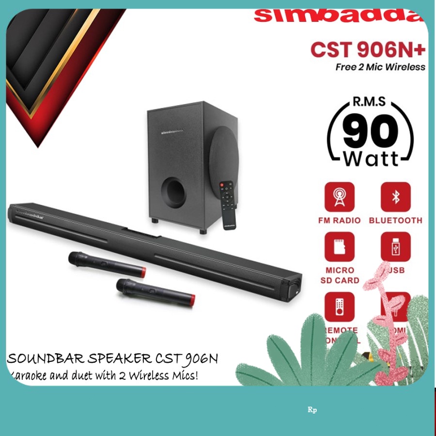 Jual Simbadda CST 906N+ Soundbar TV Wireless Bluetooth Home Theater ...