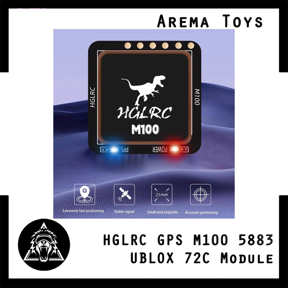 Jual HGLRC GPS M100 5883 UBLOX 72C Module with Compass for FPV Drone ...