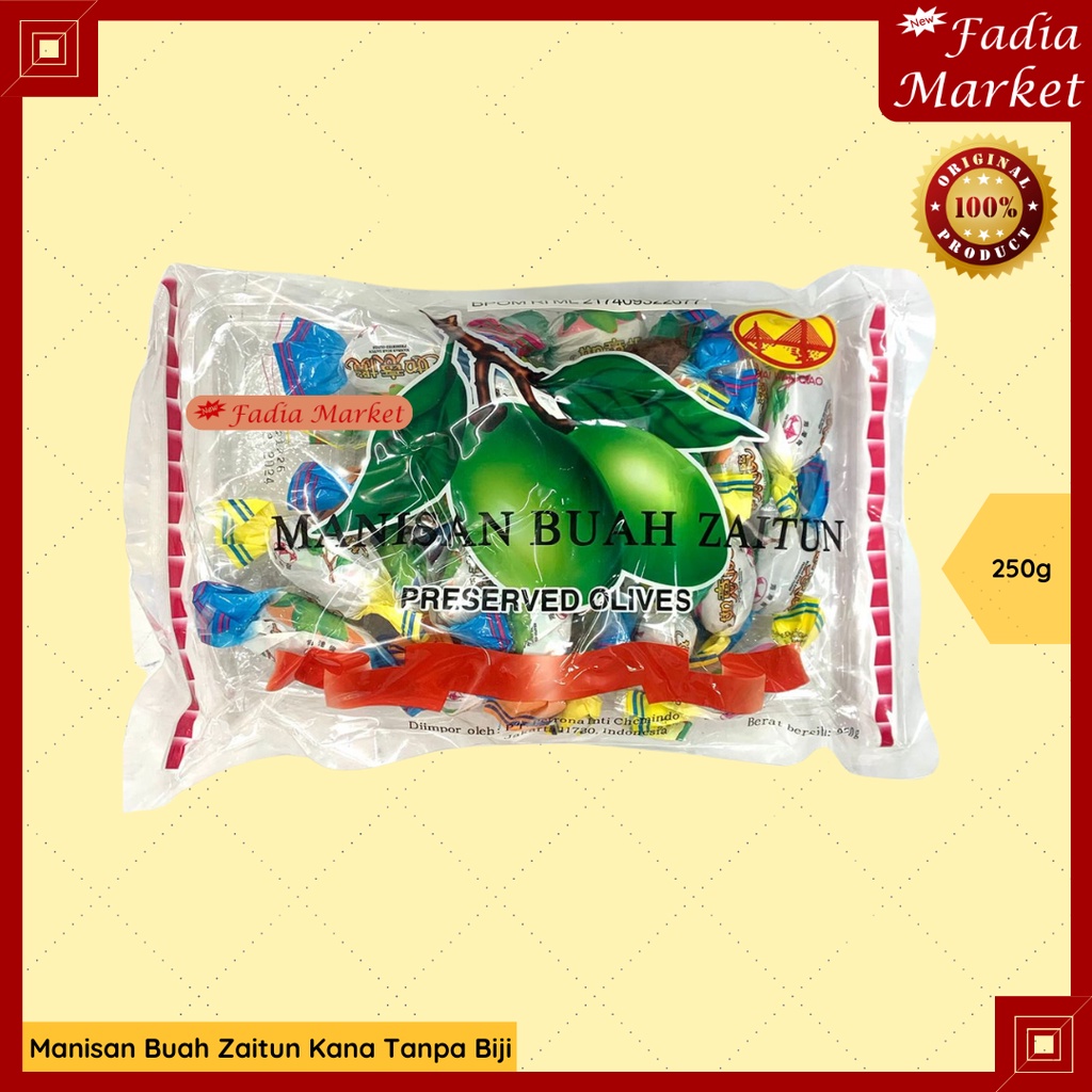 Jual Manisan Buah Kana Zaitun Tanpa Biji Imlek Sincia 250g | Shopee ...